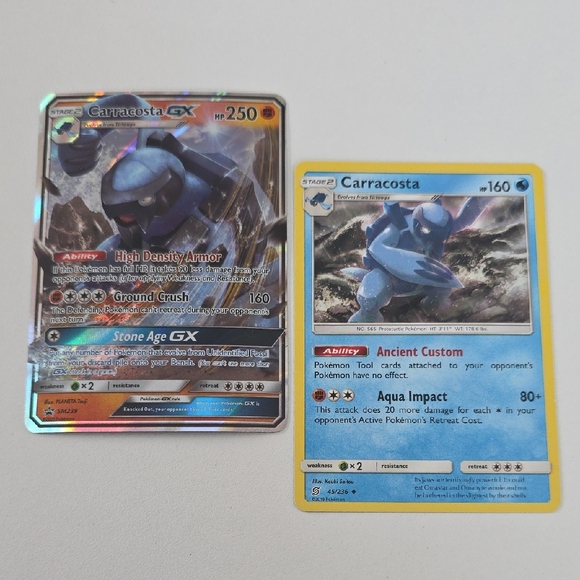 Pokemon | Toys | Pokemon Carracosta Trading Cards Blue And Silver ...